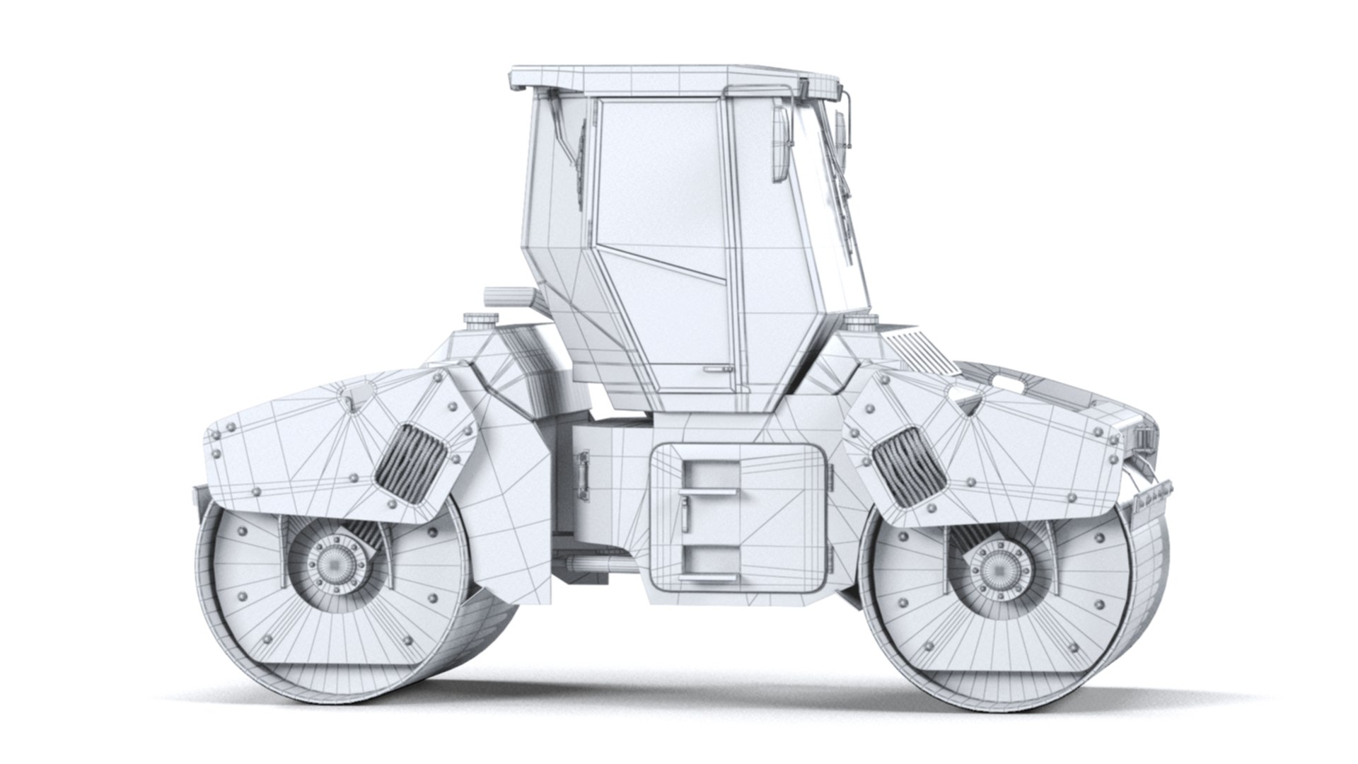 3D Articulated Tandem Roller Yelow - TurboSquid 2144242