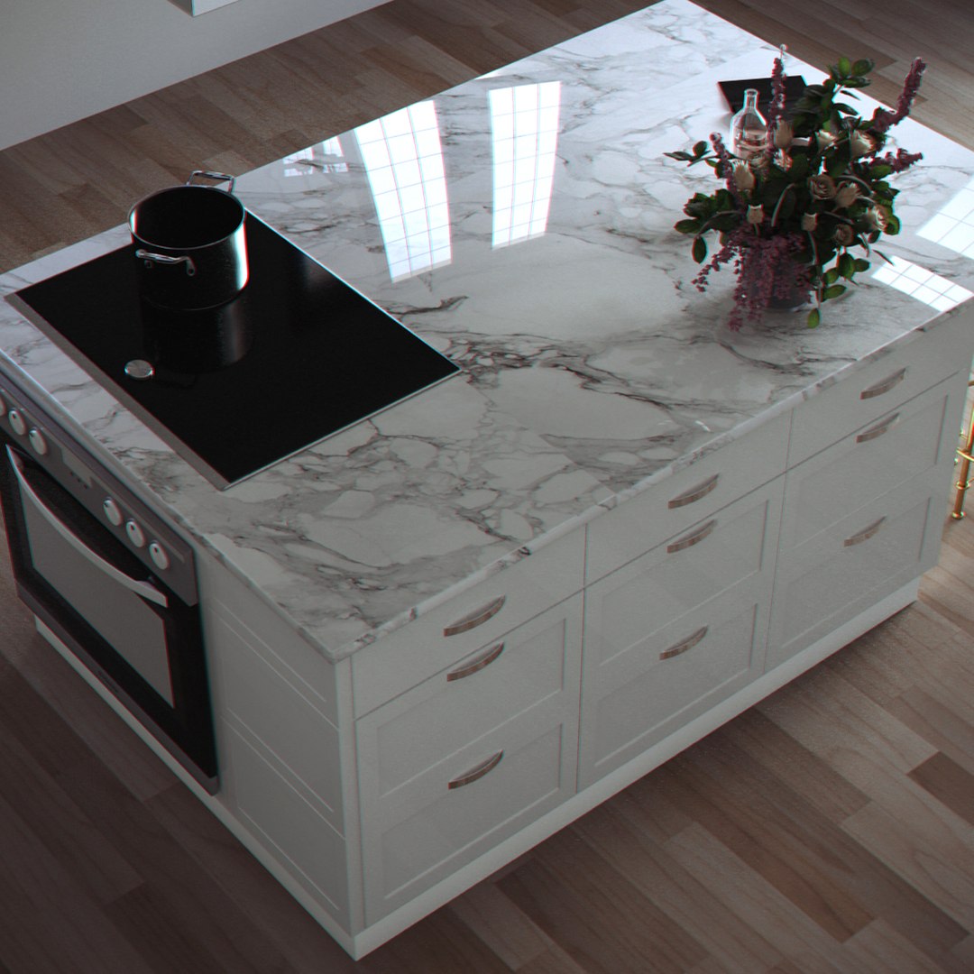 Free 3D Model Kitchen Island - TurboSquid 1819432