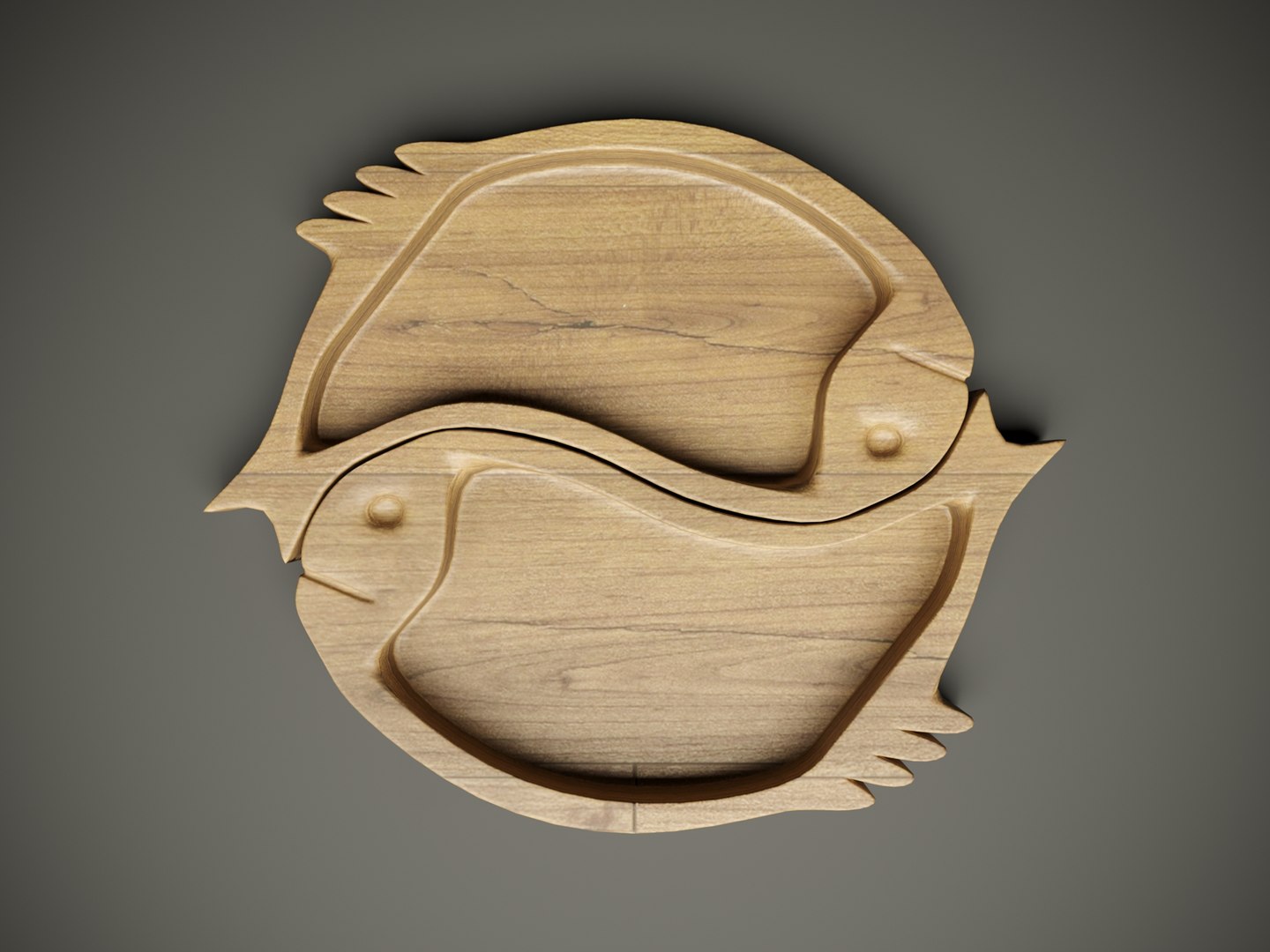 Wood Model Fish Compartmental Dish For Cnc Machine 3D Model ...