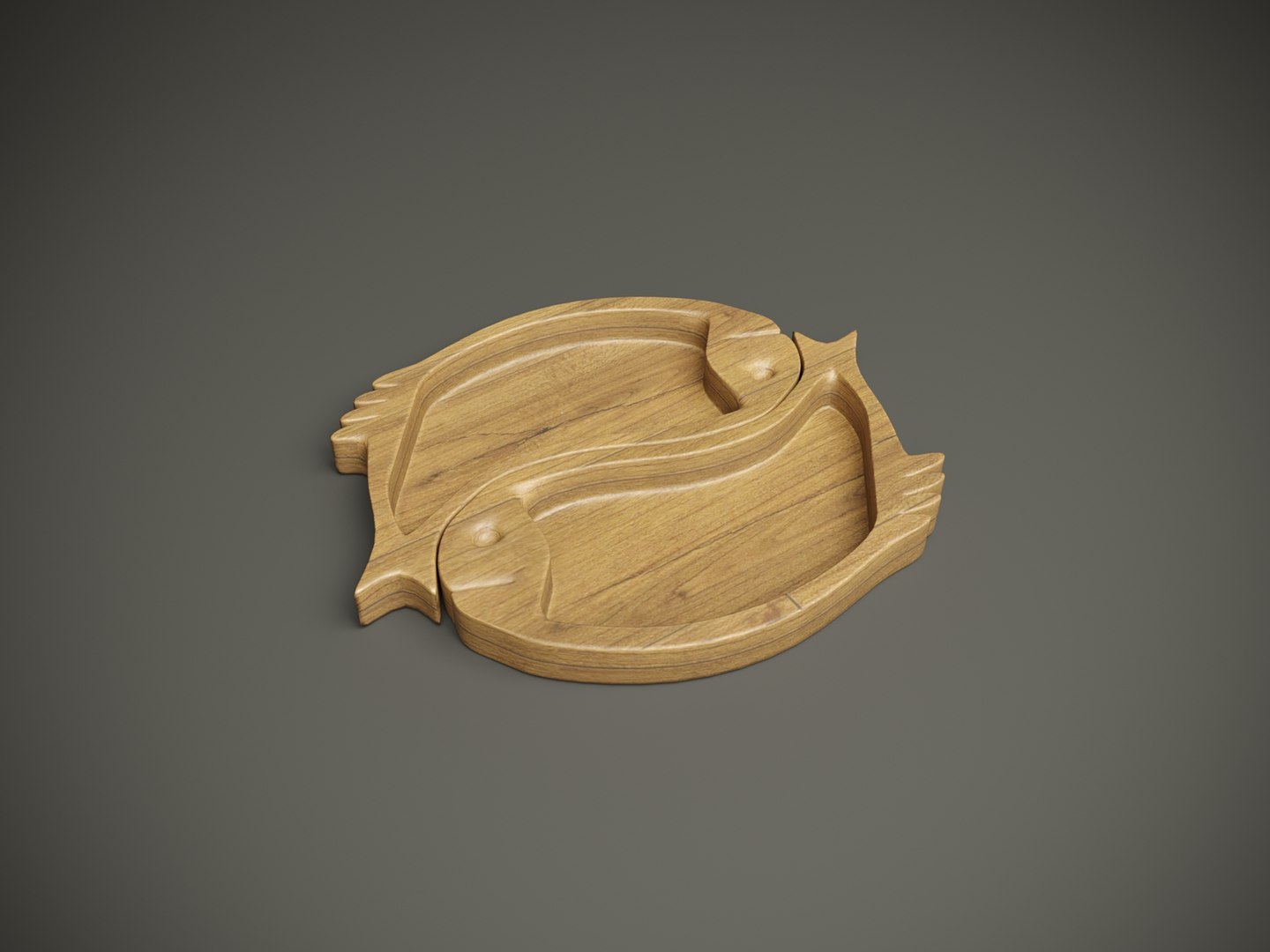 Wood Model Fish Compartmental Dish For Cnc Machine 3D Model ...