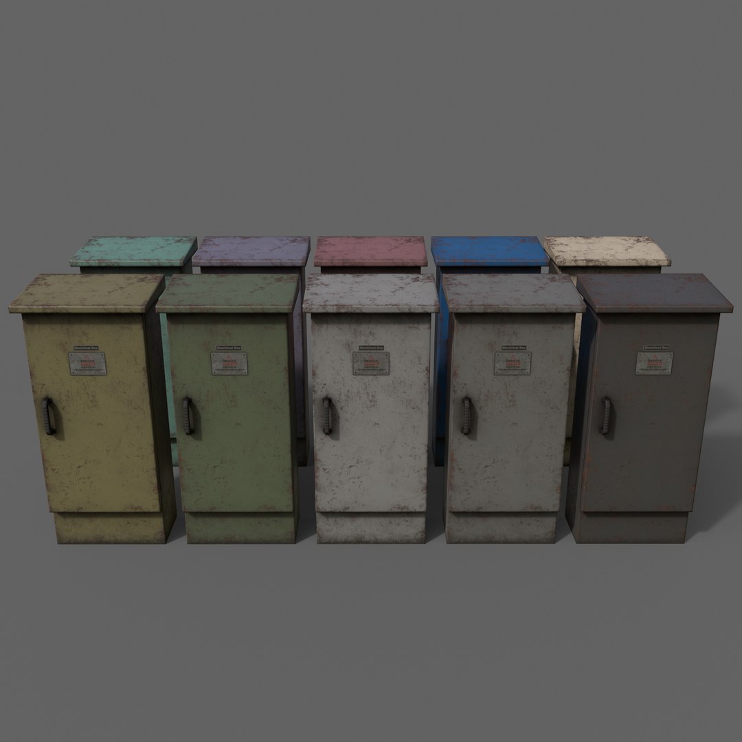 3D PBR Electric Box V5 - Collection - TurboSquid 1810555