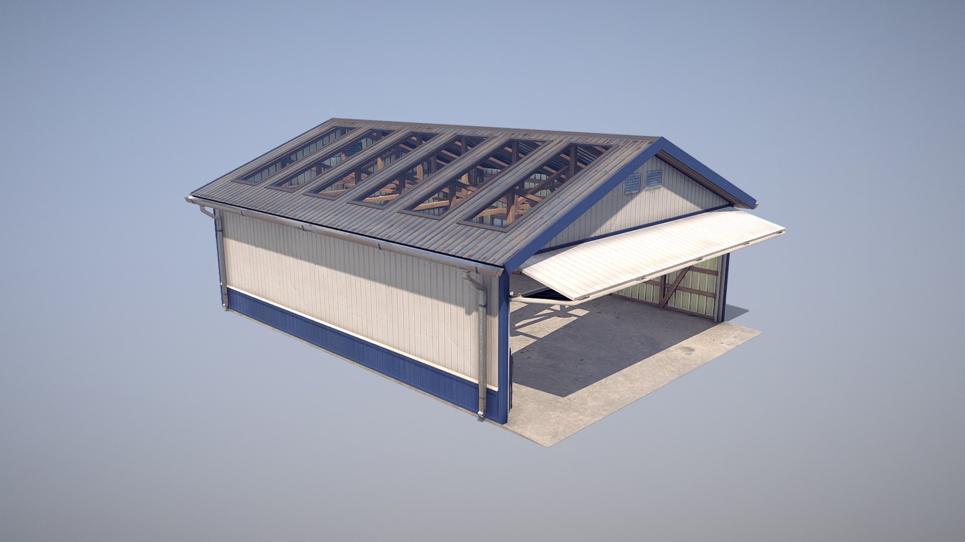 3D Airfield Hangar 12m Vr2 Model - TurboSquid 2090529