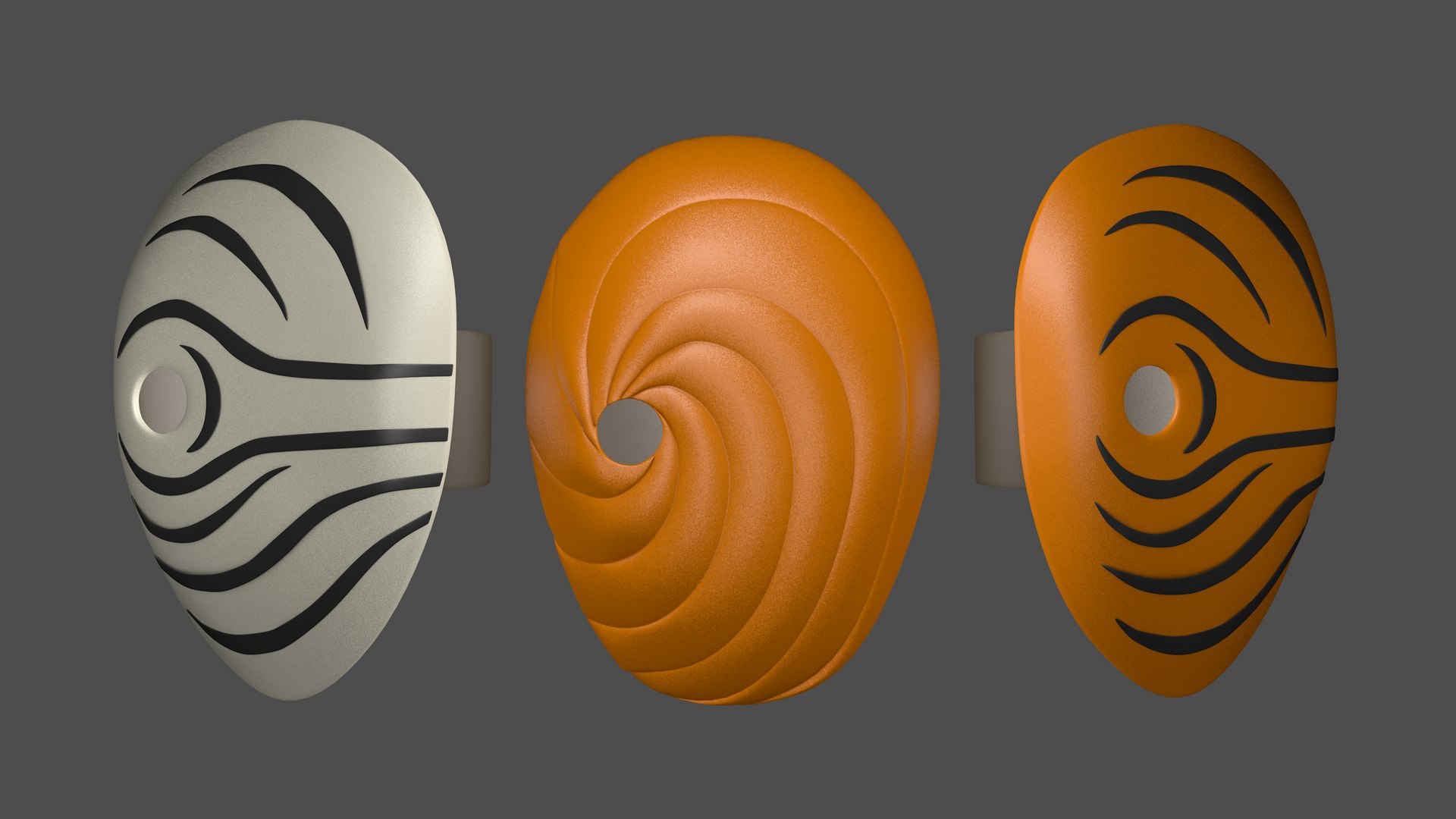Obito Masks 3D - TurboSquid 1779415