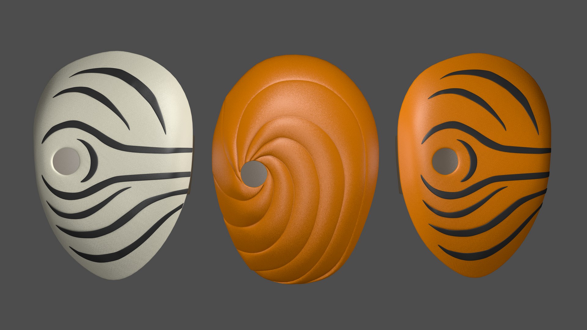Obito Masks 3D - TurboSquid 1779415