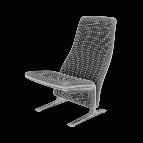 3d pierre paulin lounge chairs model