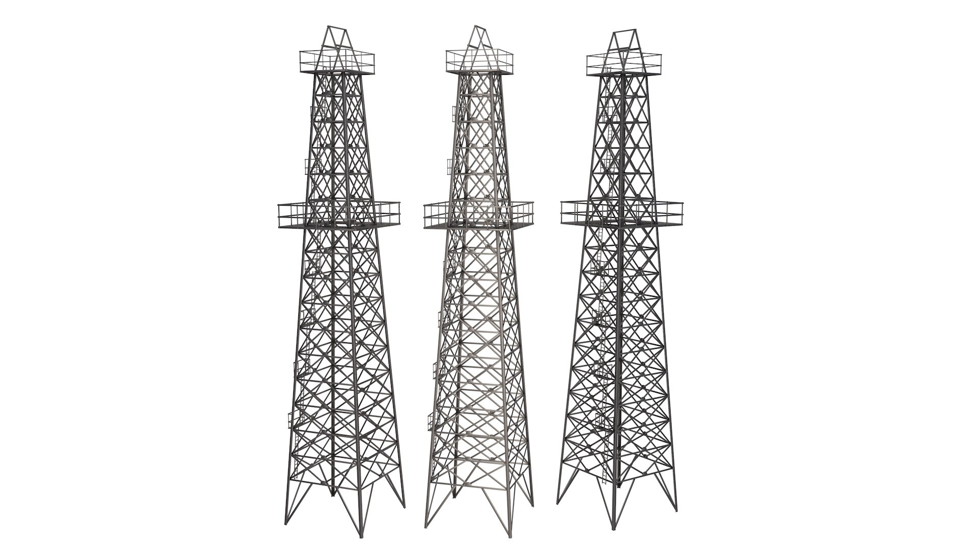3D Steel Oil Derrick Model - TurboSquid 2373784