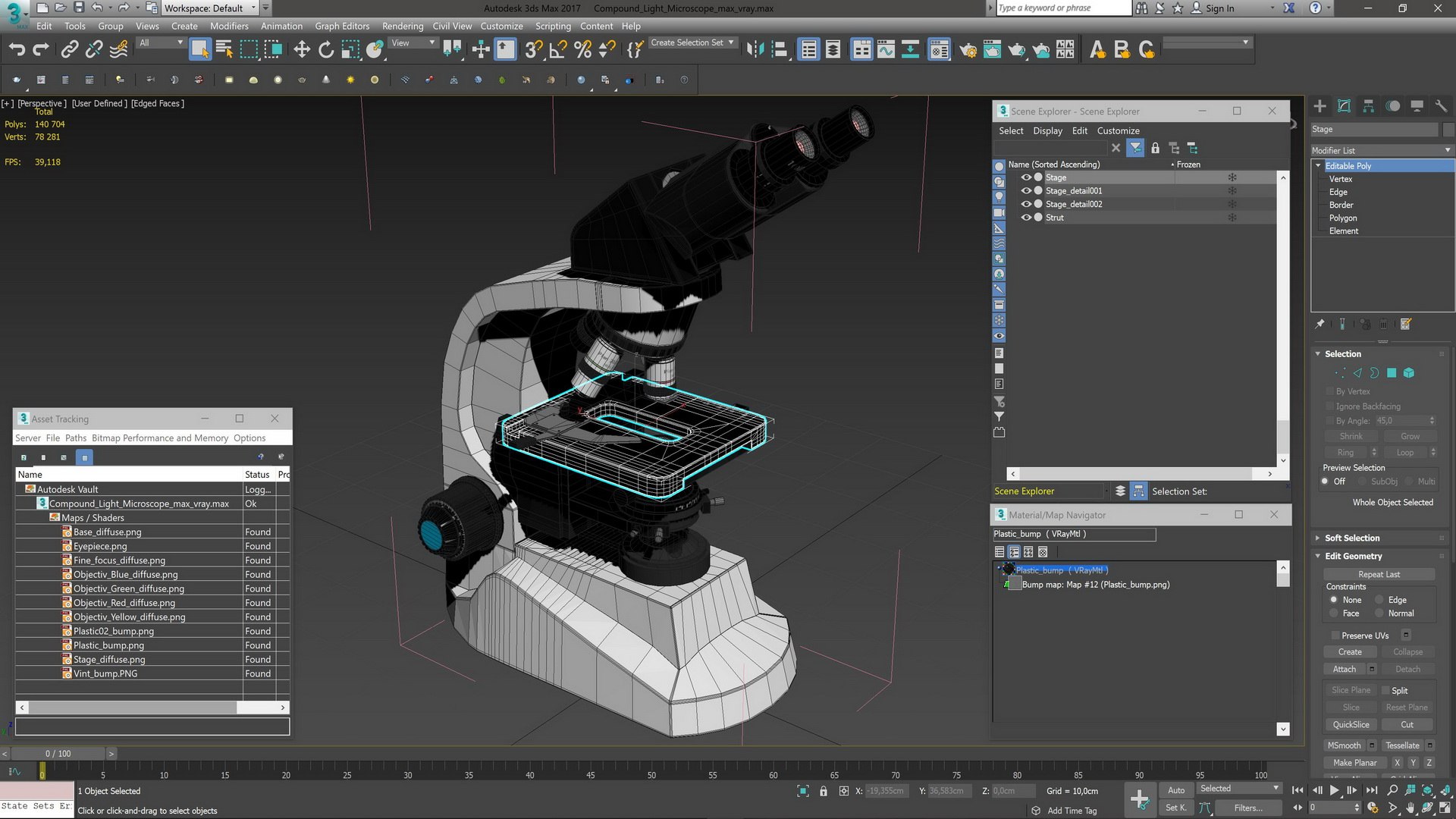 3D Compound Light Microscope Model - TurboSquid 2161295