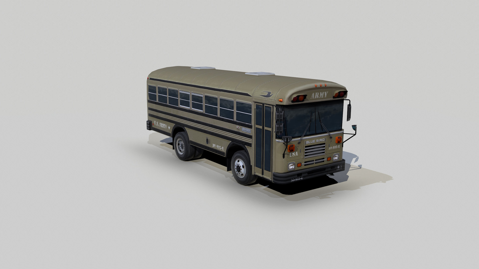 Blue Bird Tc2000 4wd 3D - TurboSquid 1405505