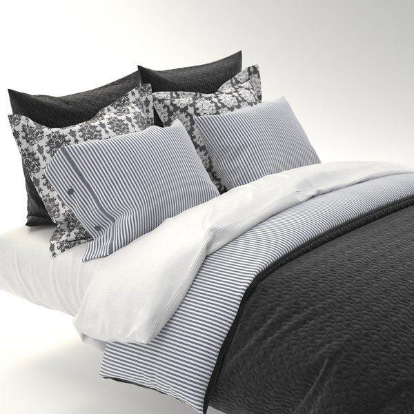 bed photorealistic realistic 3d model