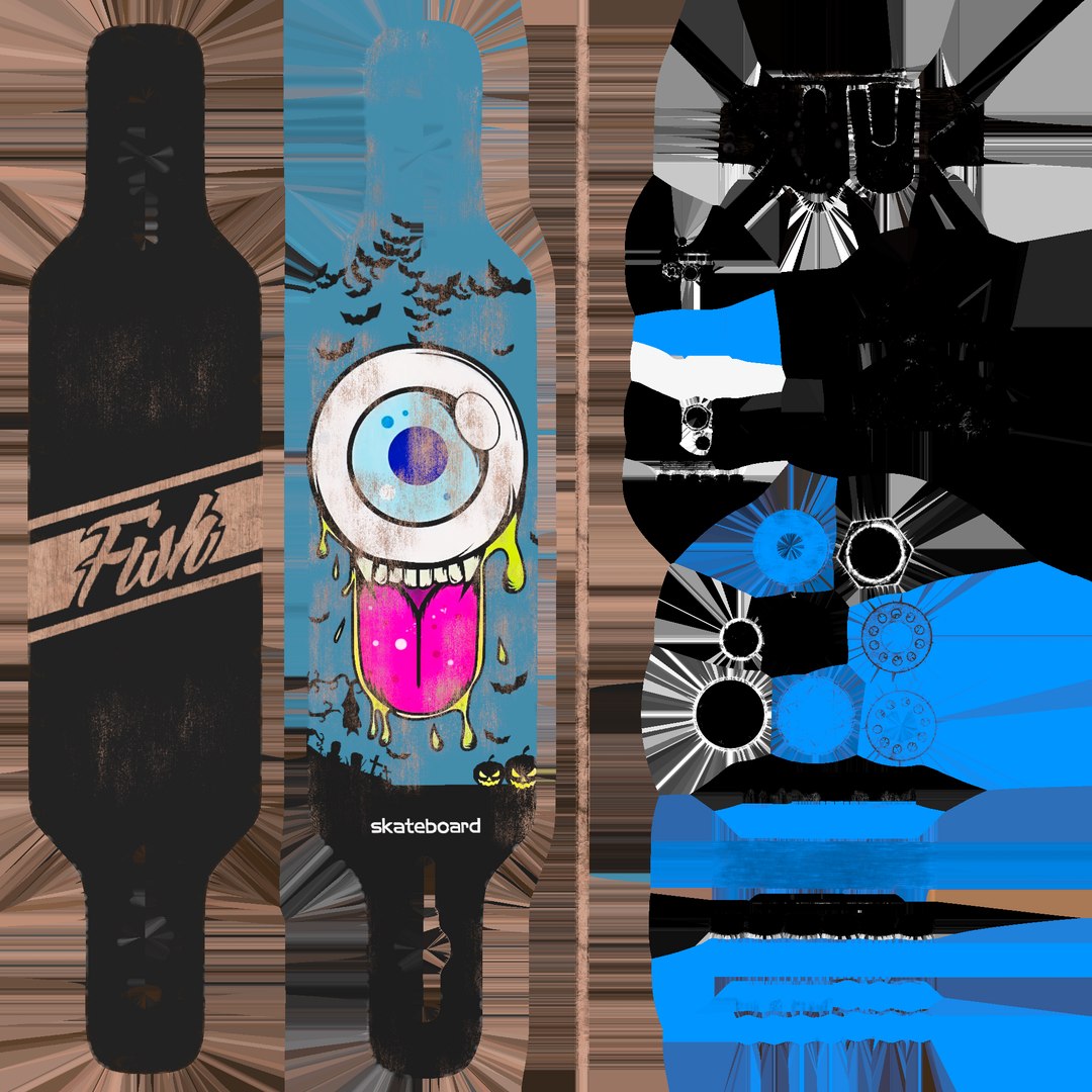 3D Model Longboard Fish 628 - TurboSquid 1920380