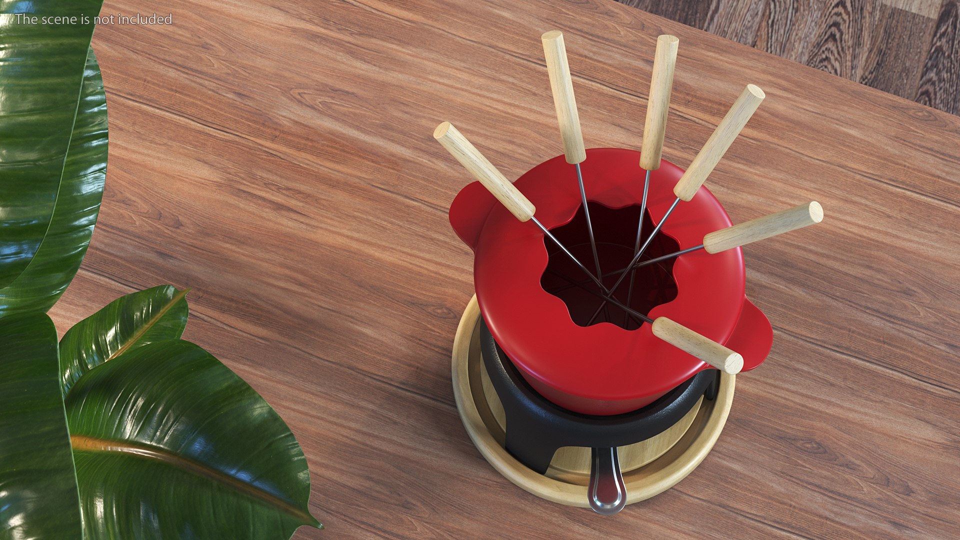 3D Red Cast Iron Fondue Set Model - TurboSquid 2141584