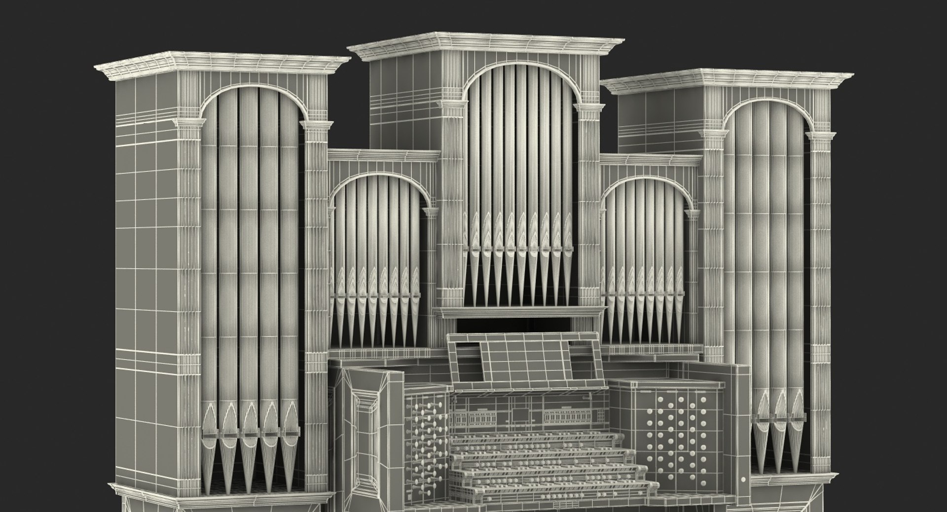 3D church pipe organ model - TurboSquid 1307583