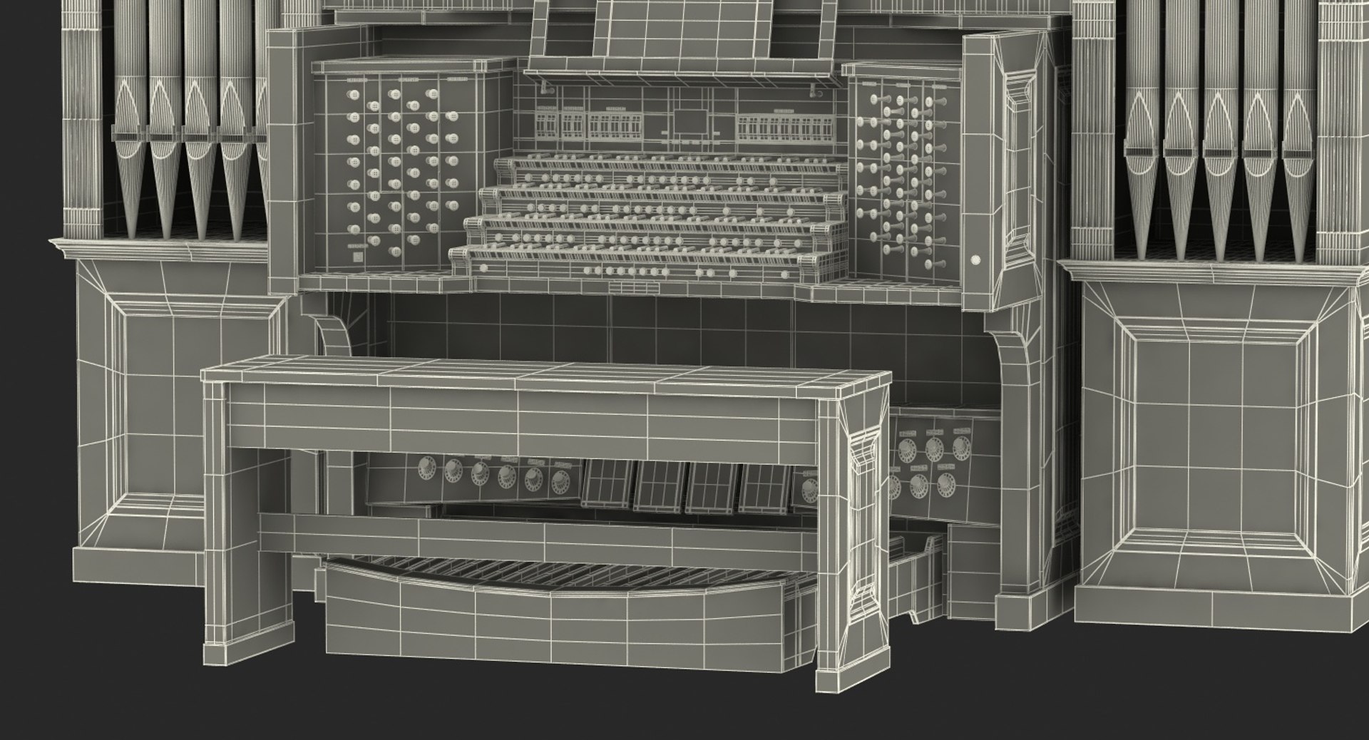 3D Church Pipe Organ Model - TurboSquid 1307583