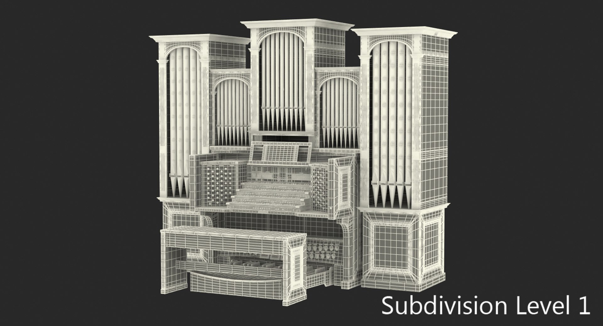 3D church pipe organ model - TurboSquid 1307583