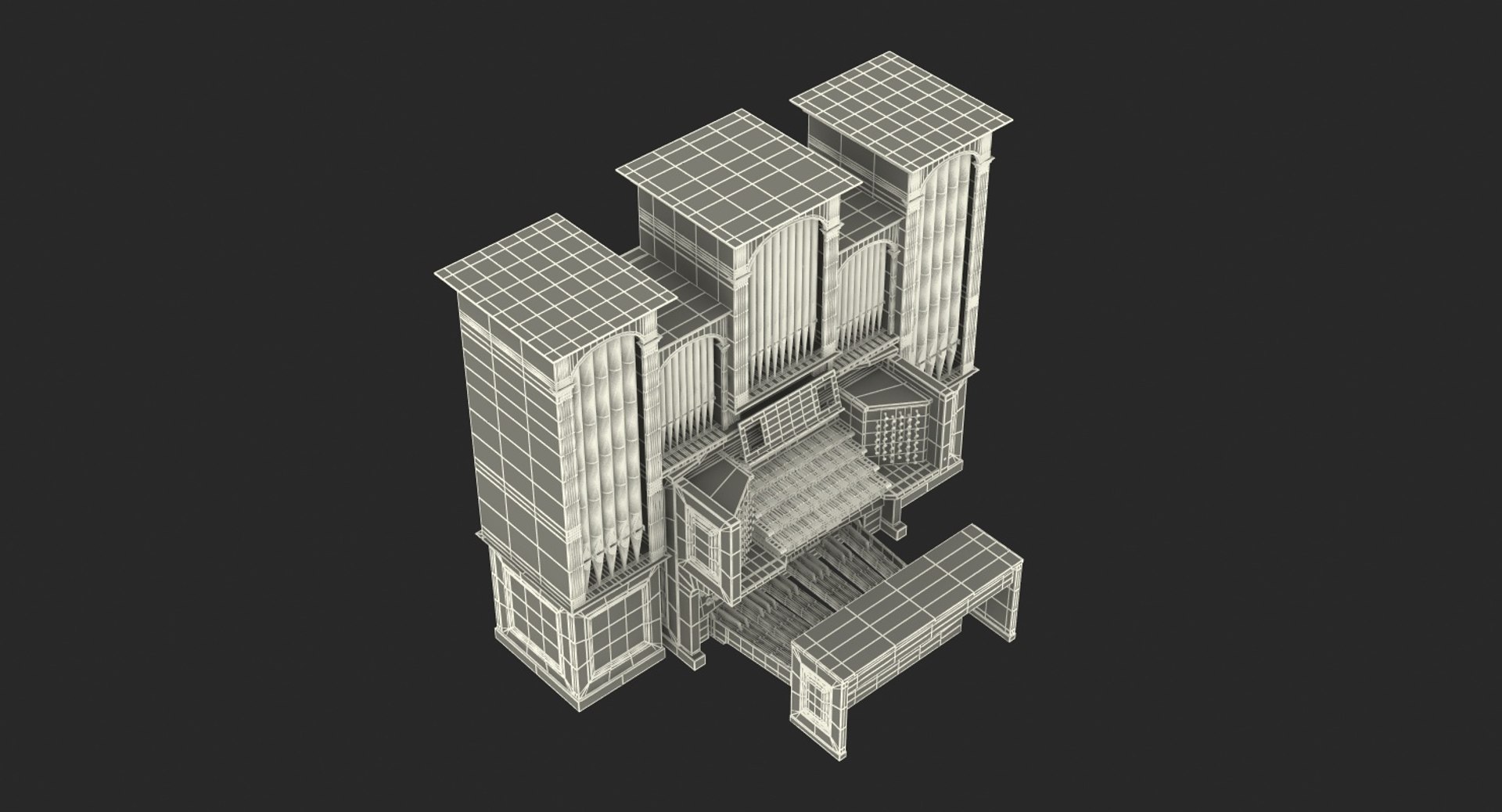 3D church pipe organ model - TurboSquid 1307583