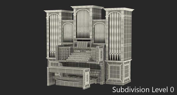 3D church pipe organ model - TurboSquid 1307583