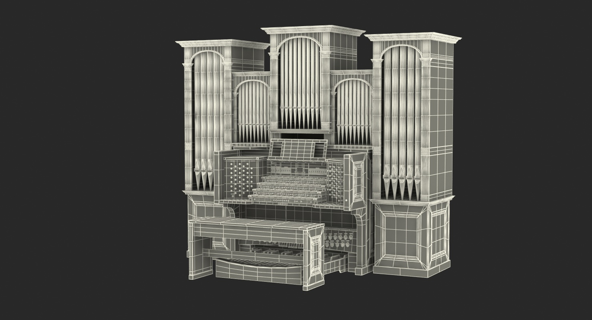 3D Church Pipe Organ Model - TurboSquid 1307583
