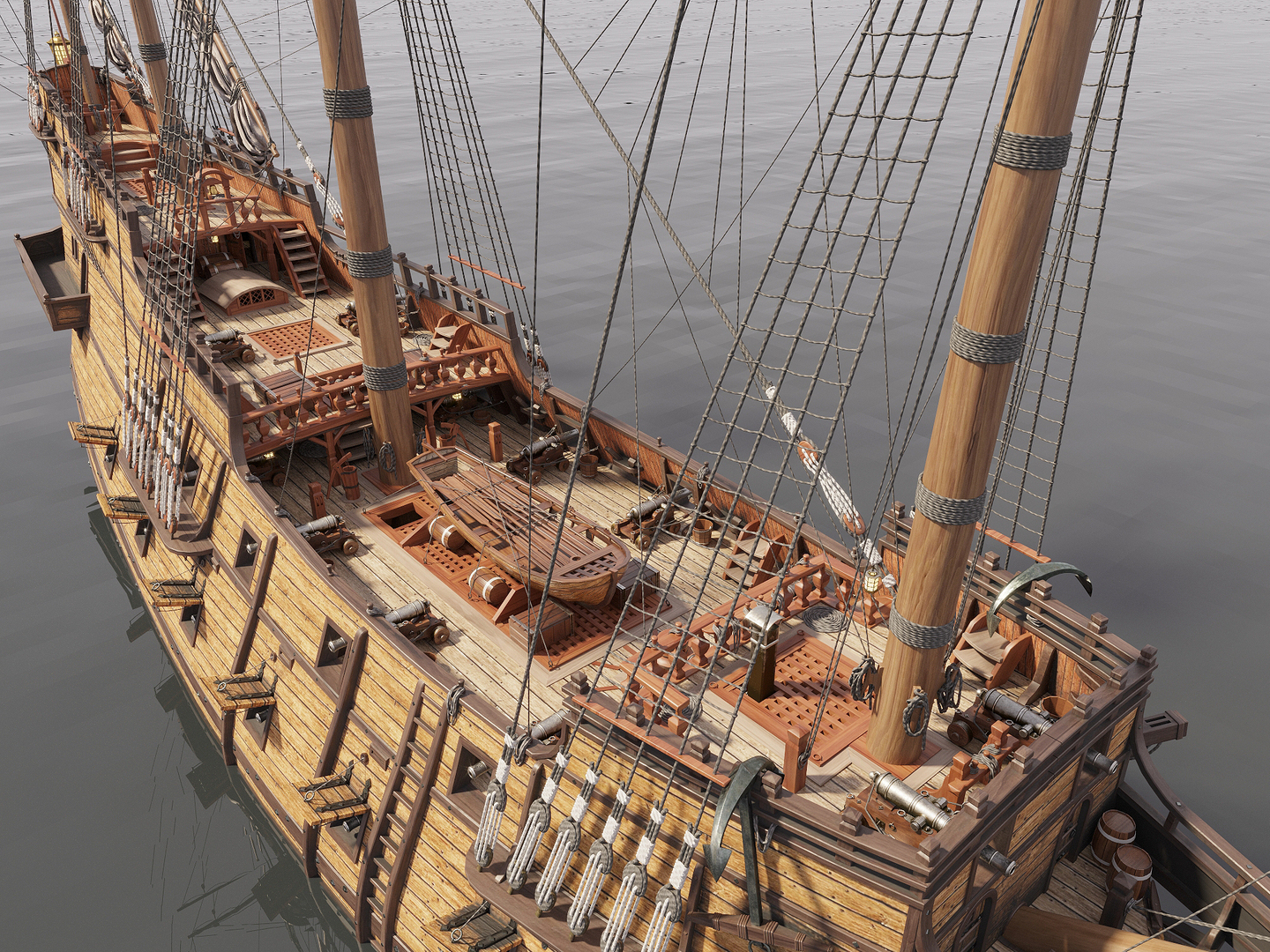 modèle 3D de Galion avec intérieur - TurboSquid 1740038