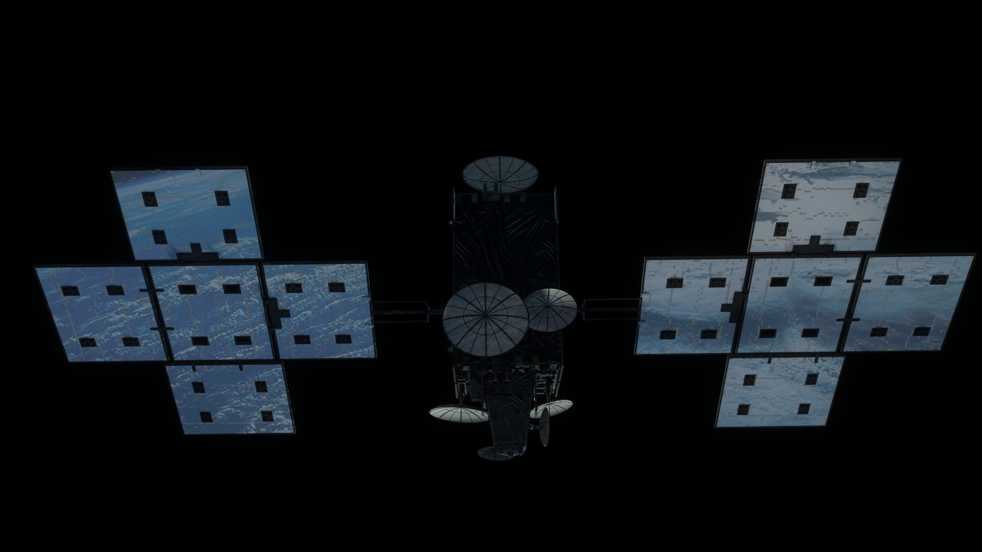 space satellite abs 2 3d model