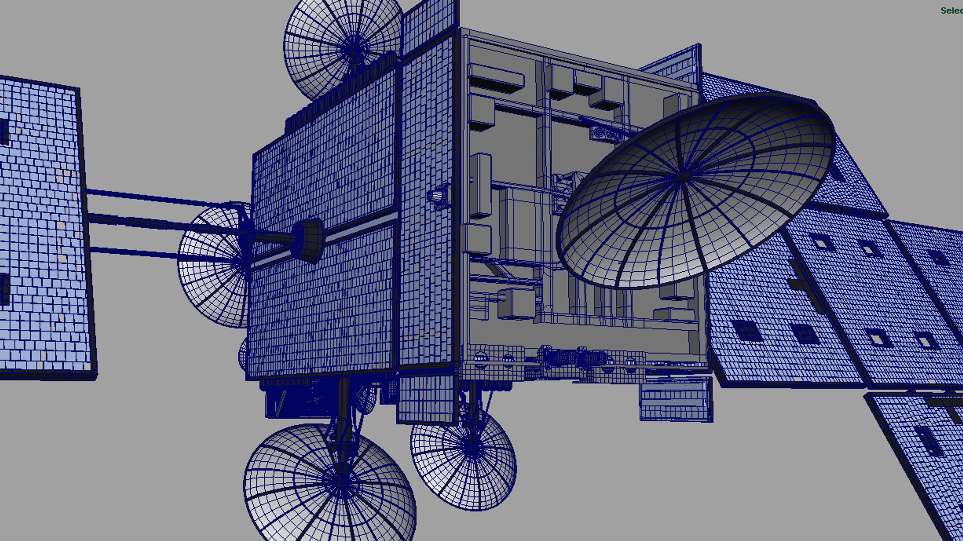 space satellite abs 2 3d model