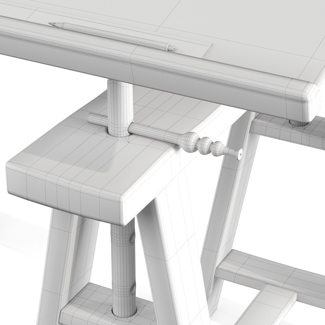 Drafting Table 3D Model - TurboSquid 1511698
