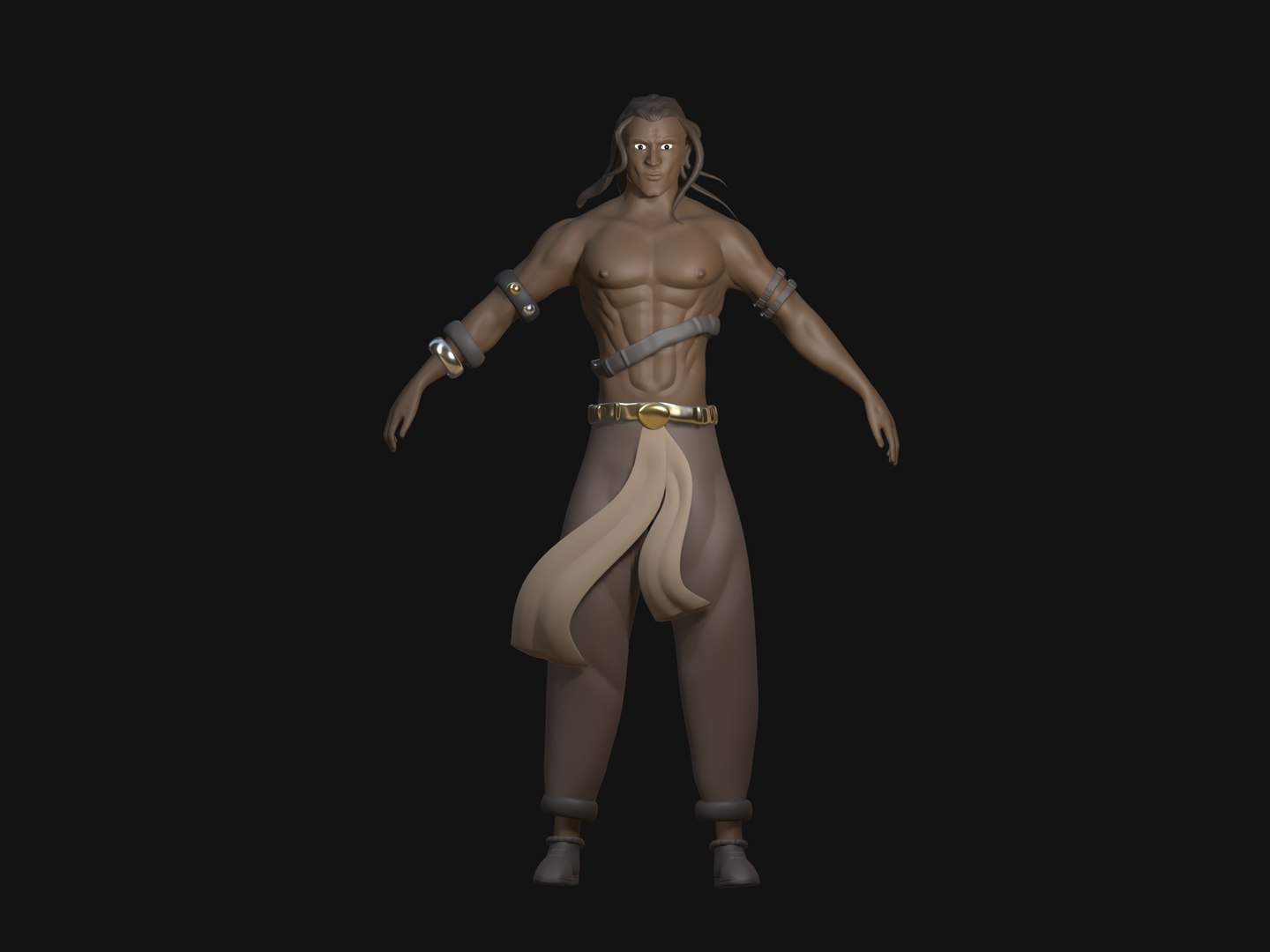 3D Warrior Man Character Model - TurboSquid 1996055