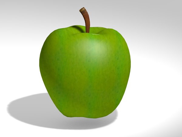 green apple 3d model