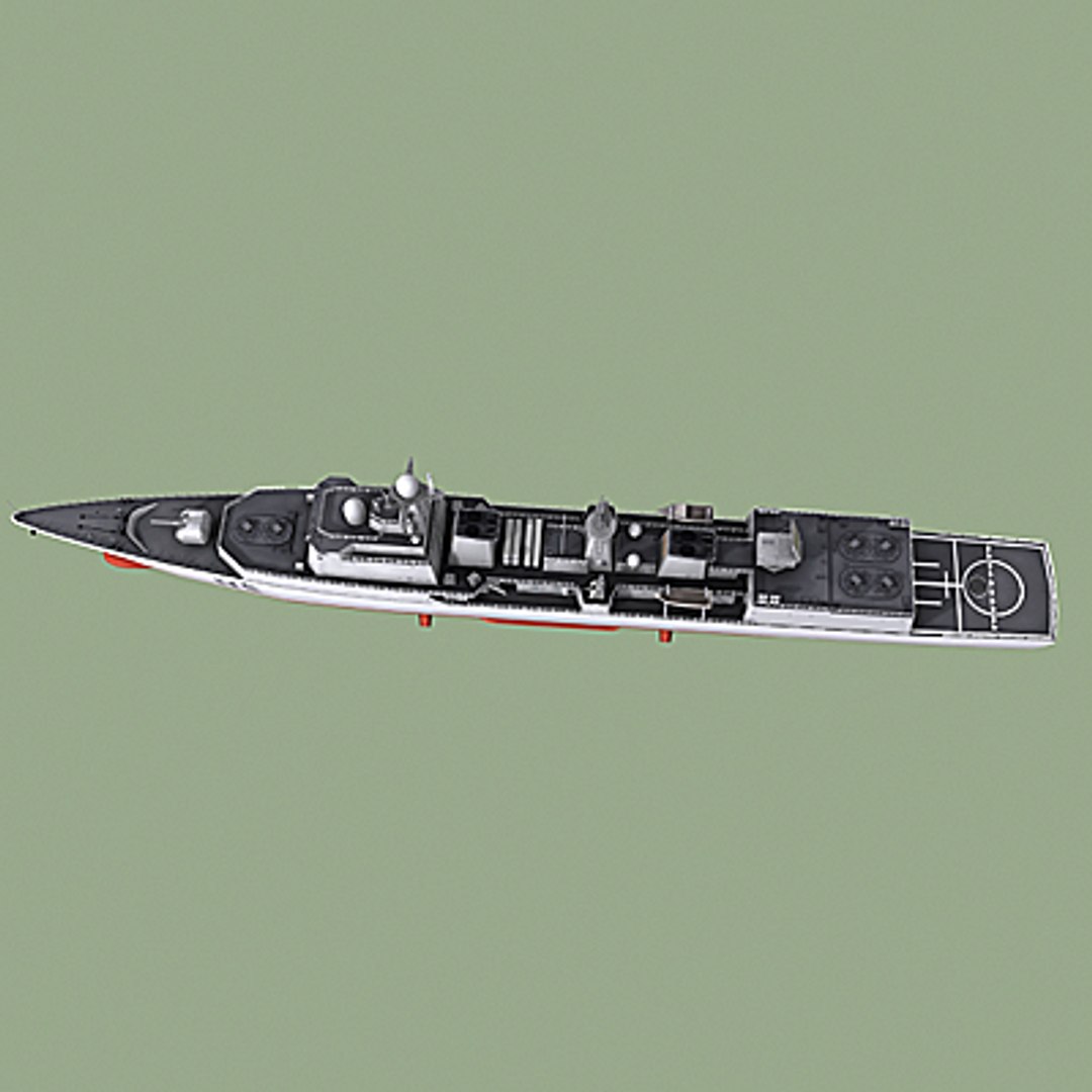 3d Type 051c Luzhou Class Model