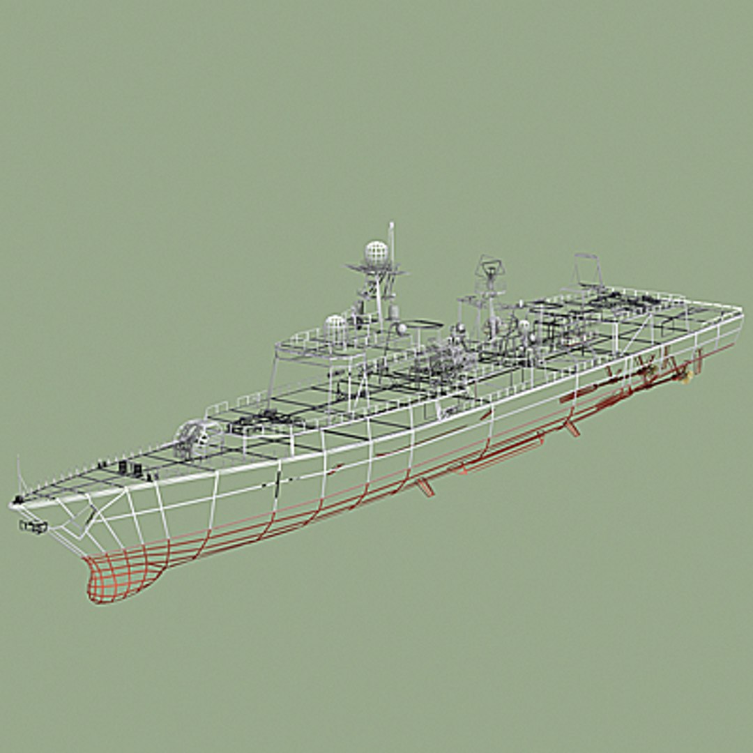 3d Type 051c Luzhou Class Model