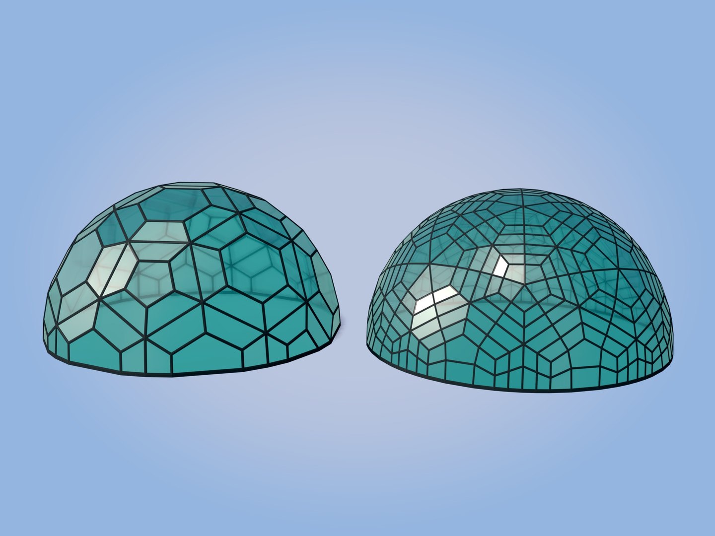 3D модель Two Architectural Domes - TurboSquid 1693776