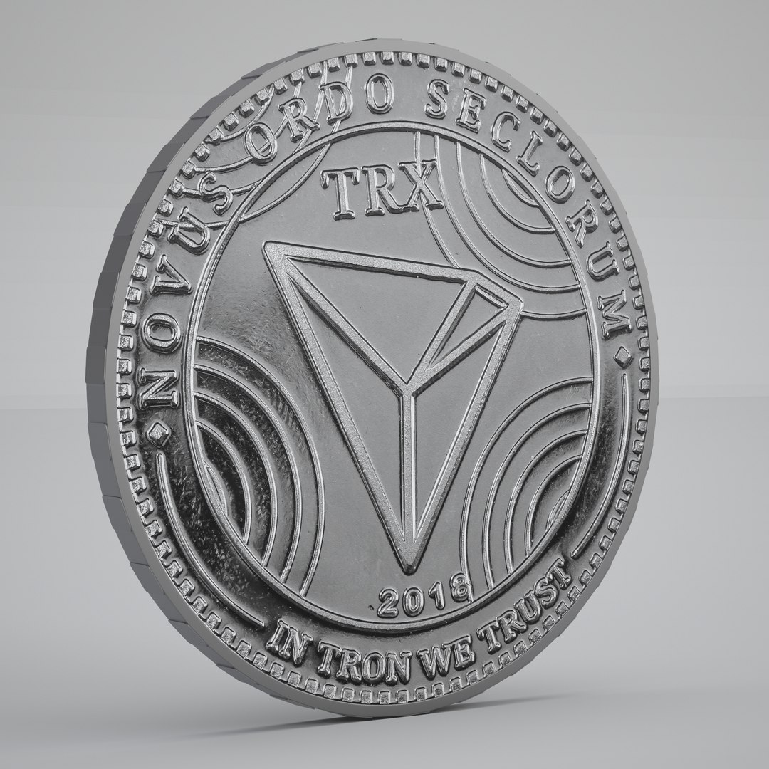 3D Silver Tron Coin Model - TurboSquid 2409202