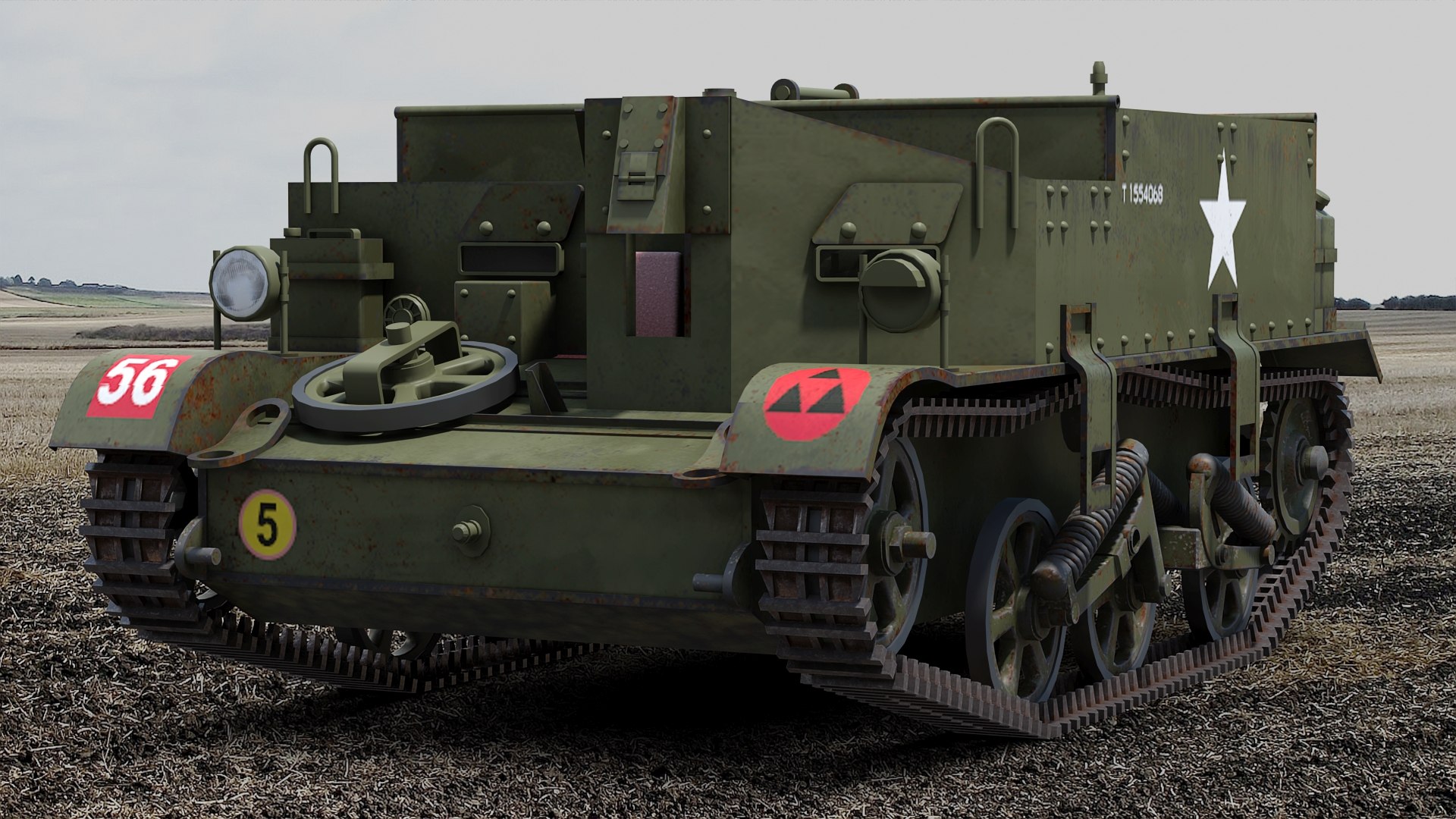Ww2 Universal Carrier Bren Gun 3d Max