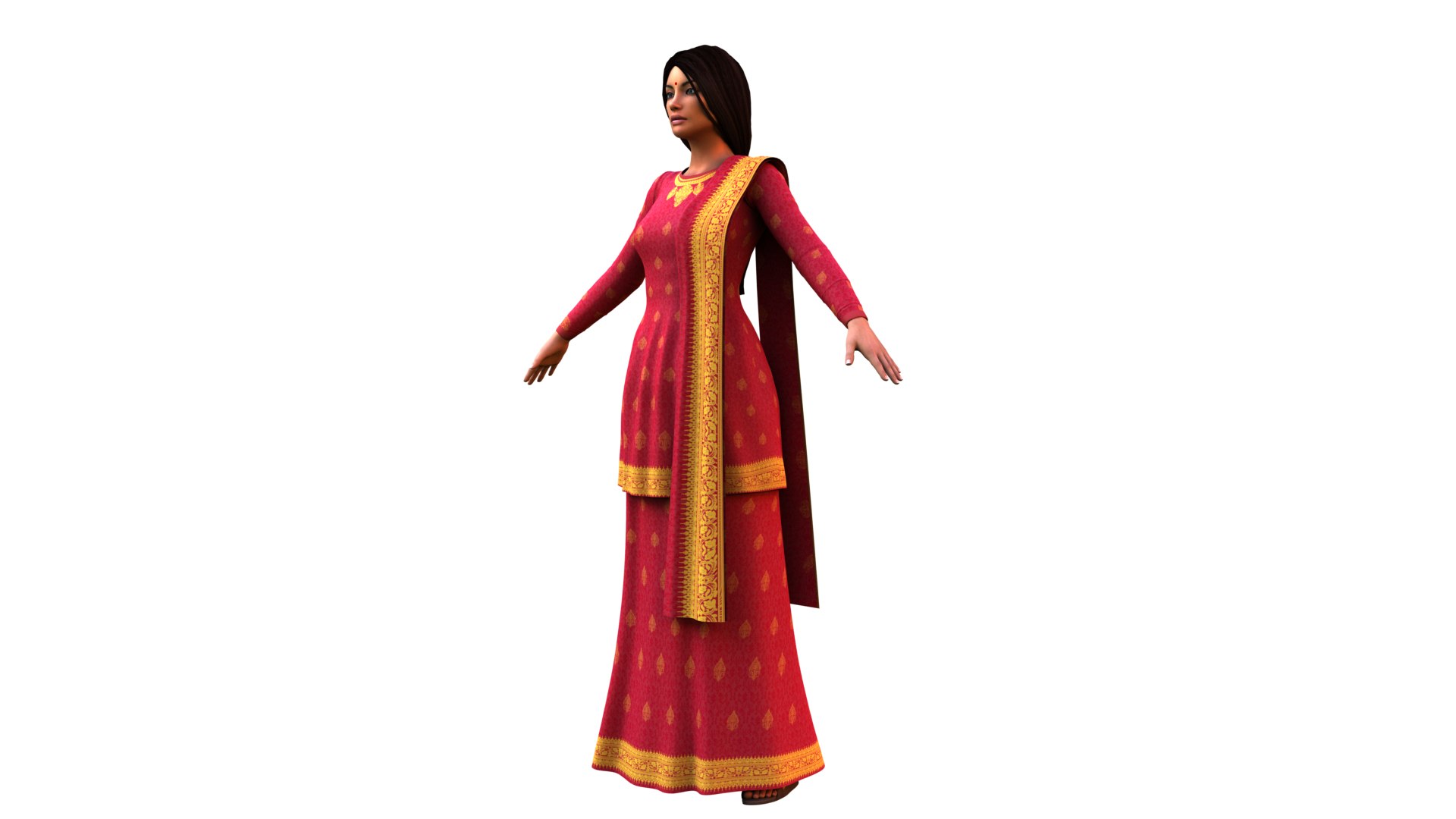 3D Indian Girl - TurboSquid 2358584