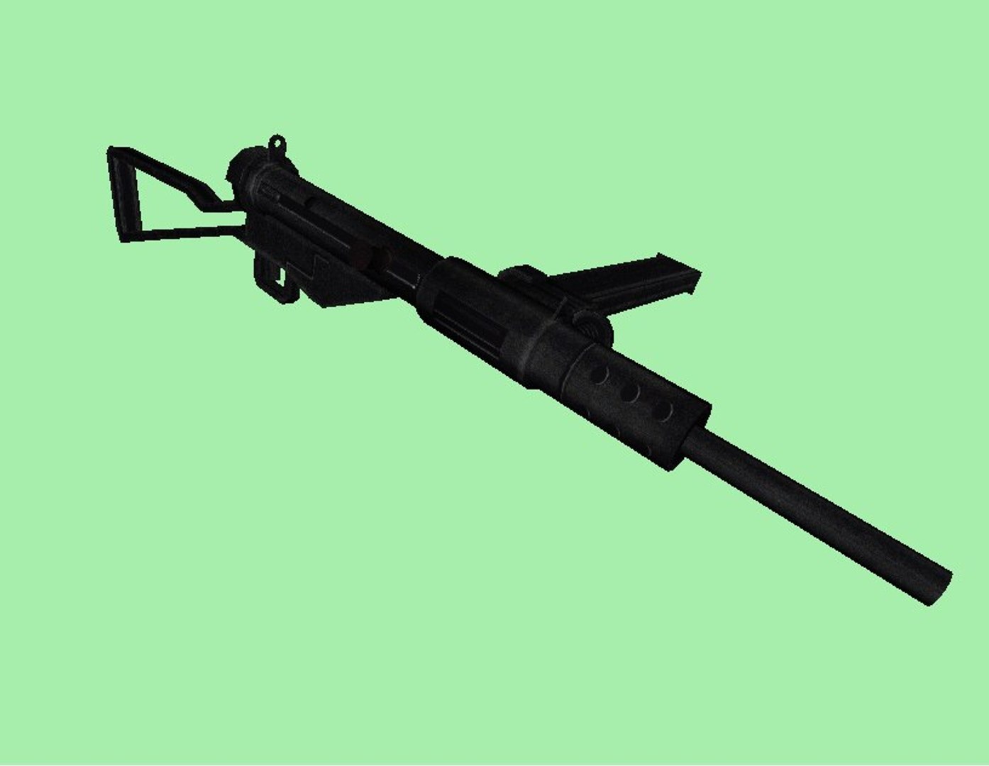 Sten Sub Machine Gun Weapon Dxf