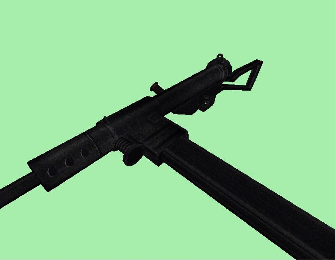 Sten Sub Machine Gun Weapon Dxf