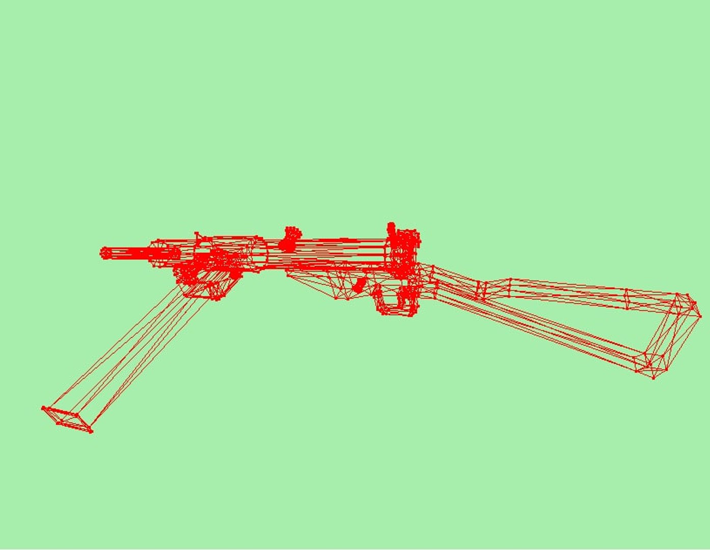 Sten Sub Machine Gun Weapon Dxf