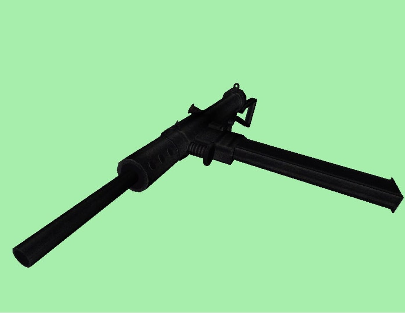 Sten Sub Machine Gun Weapon Dxf