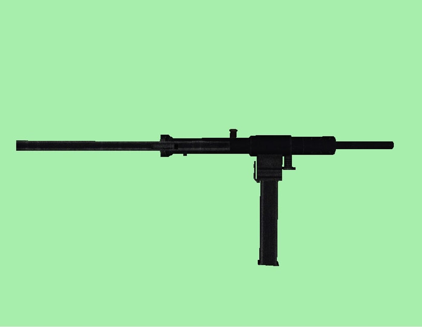Sten Sub Machine Gun Weapon Dxf