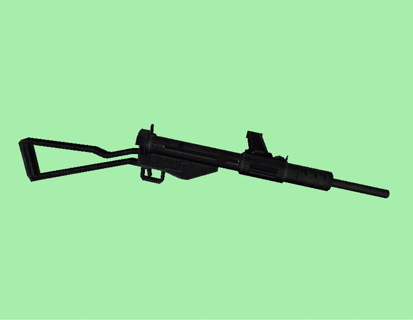 Sten Sub Machine Gun Weapon Dxf