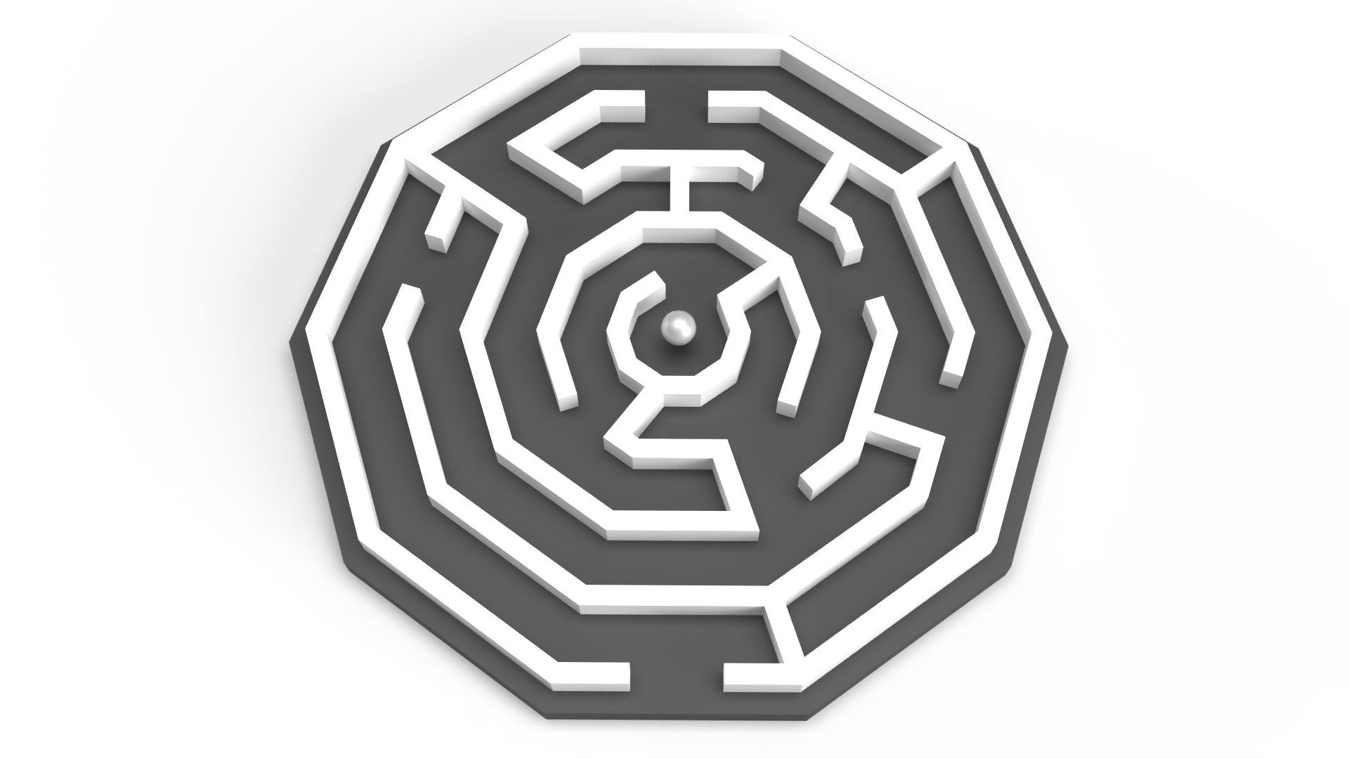 Hexagonal Maze 3D Model - TurboSquid 1864565
