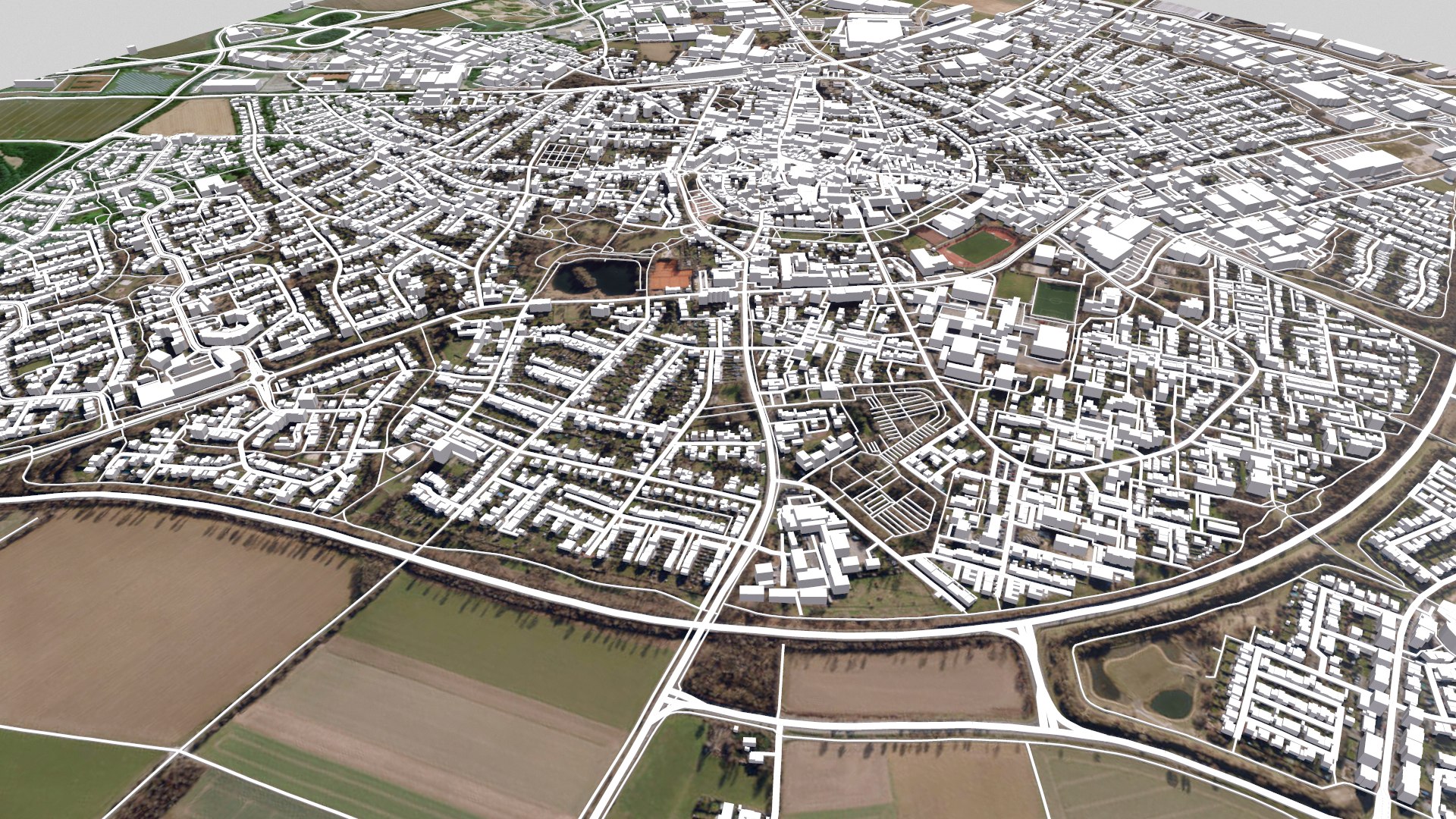 3D Model Cityscape Erkelenz Germany - TurboSquid 2369184