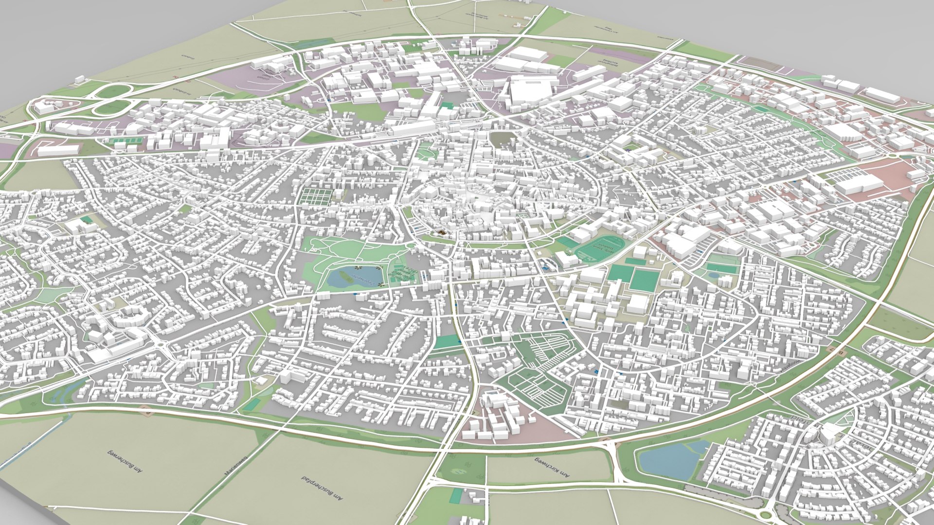 3D Model Cityscape Erkelenz Germany - TurboSquid 2369184