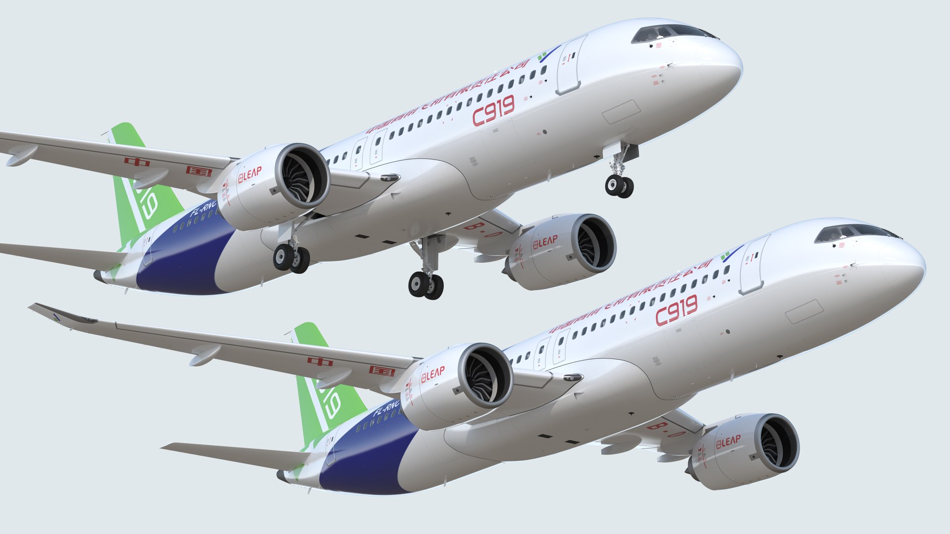 3D Comac C919 Narrow Body Airliner Rigged - TurboSquid 1770160
