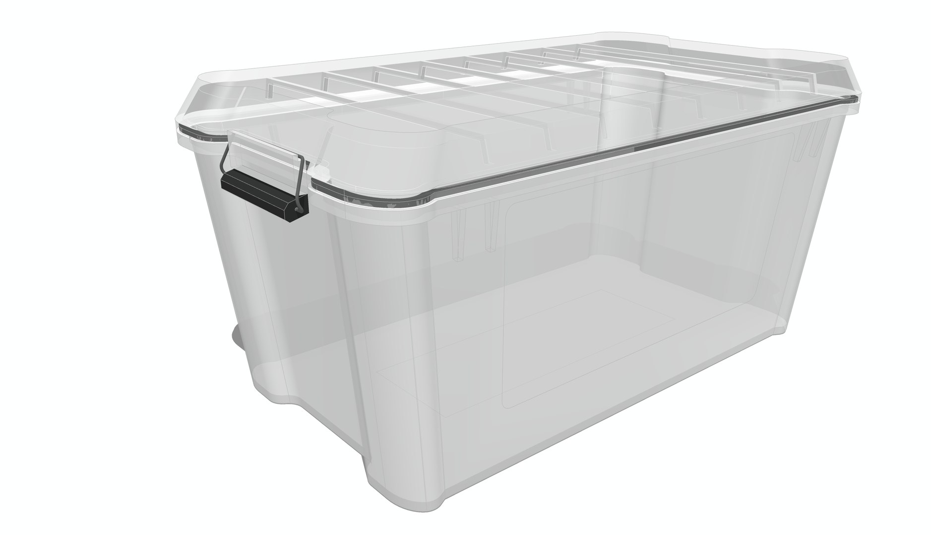 Storage Clear Tote - 20 GAL Model - TurboSquid 2141770