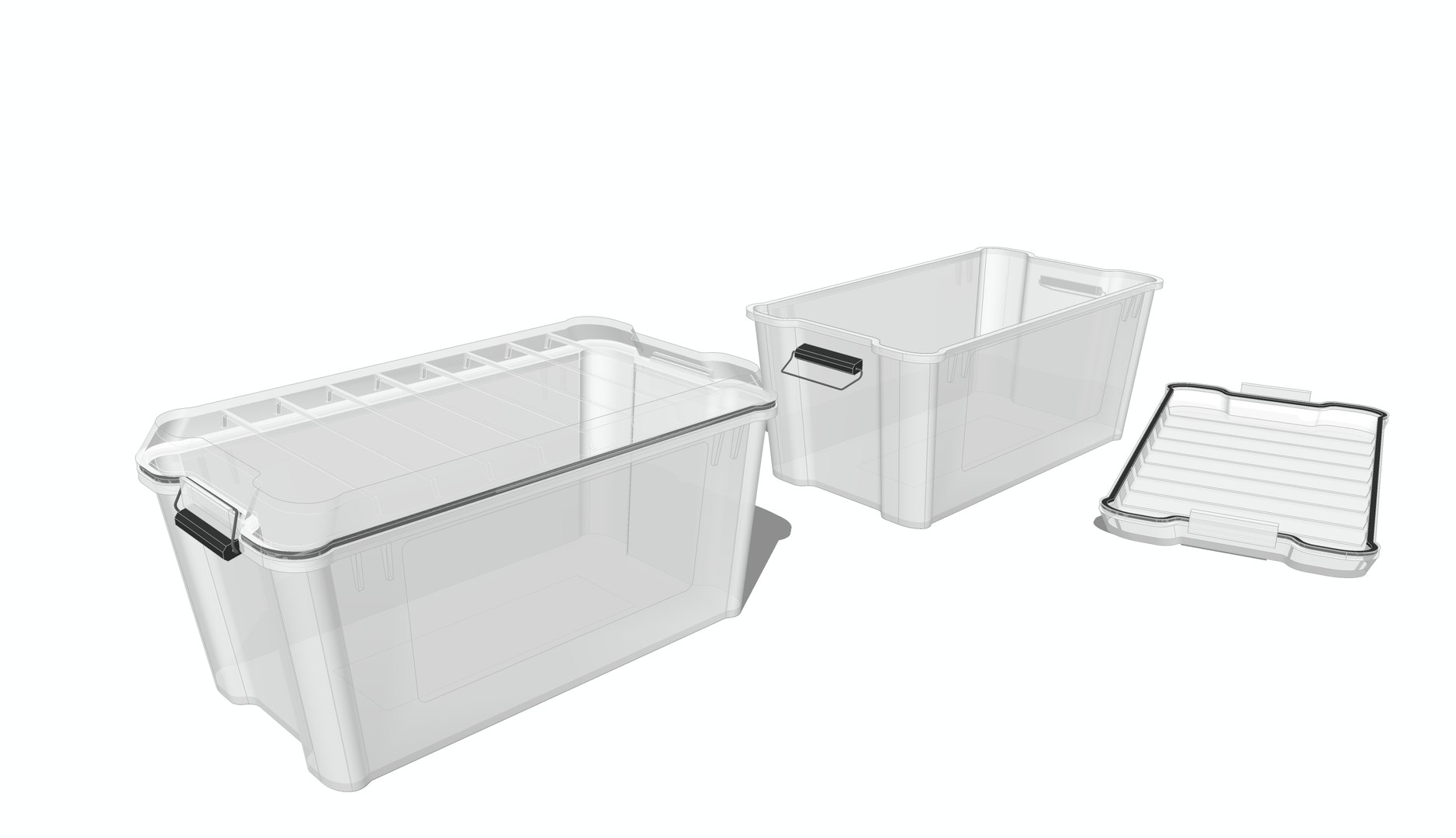 Storage Clear Tote - 20 GAL Model - TurboSquid 2141770