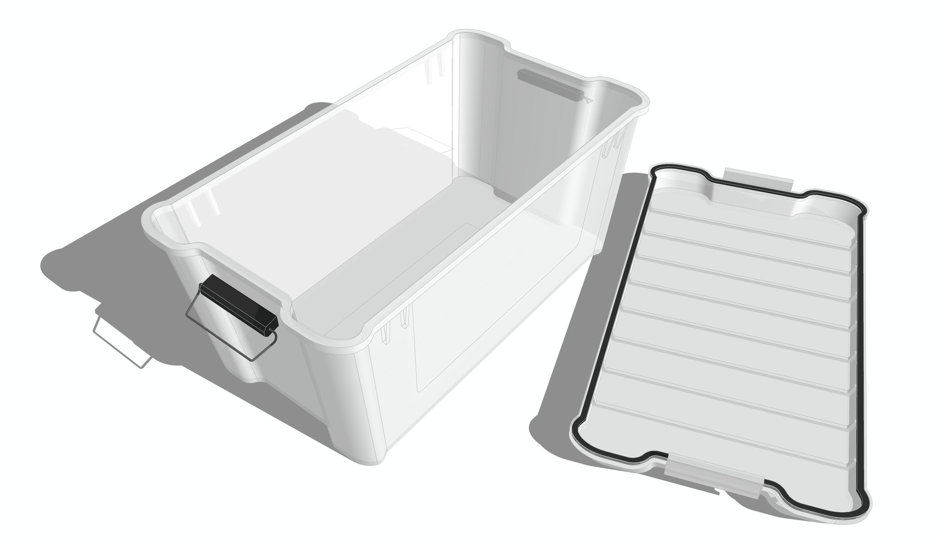 Storage Clear Tote - 20 GAL Model - TurboSquid 2141770