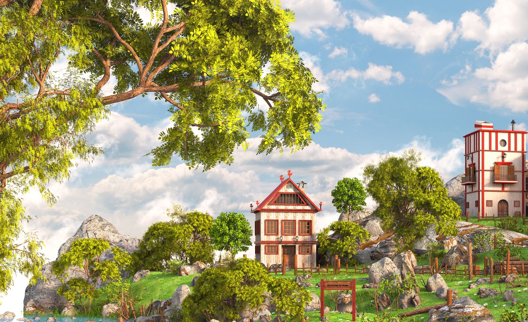 Village Environment 3D - TurboSquid 1415956