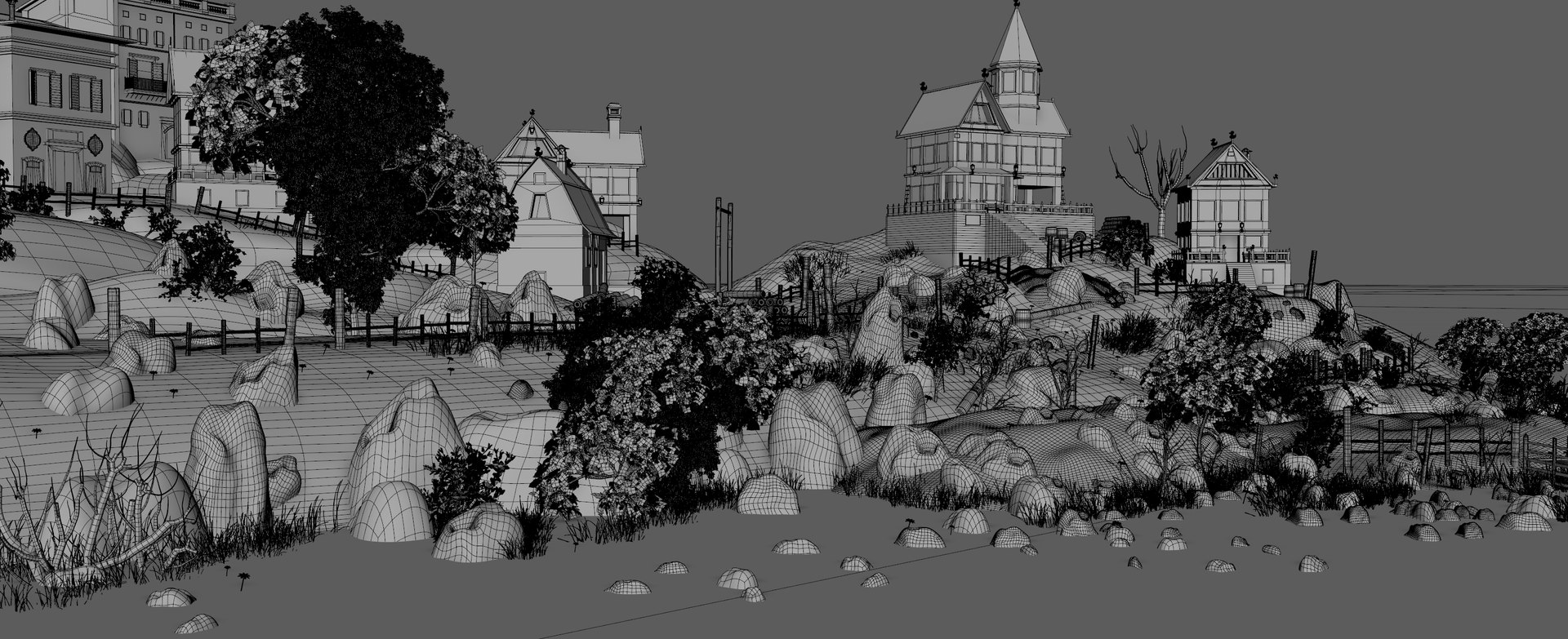 Village Environment 3D - TurboSquid 1415956
