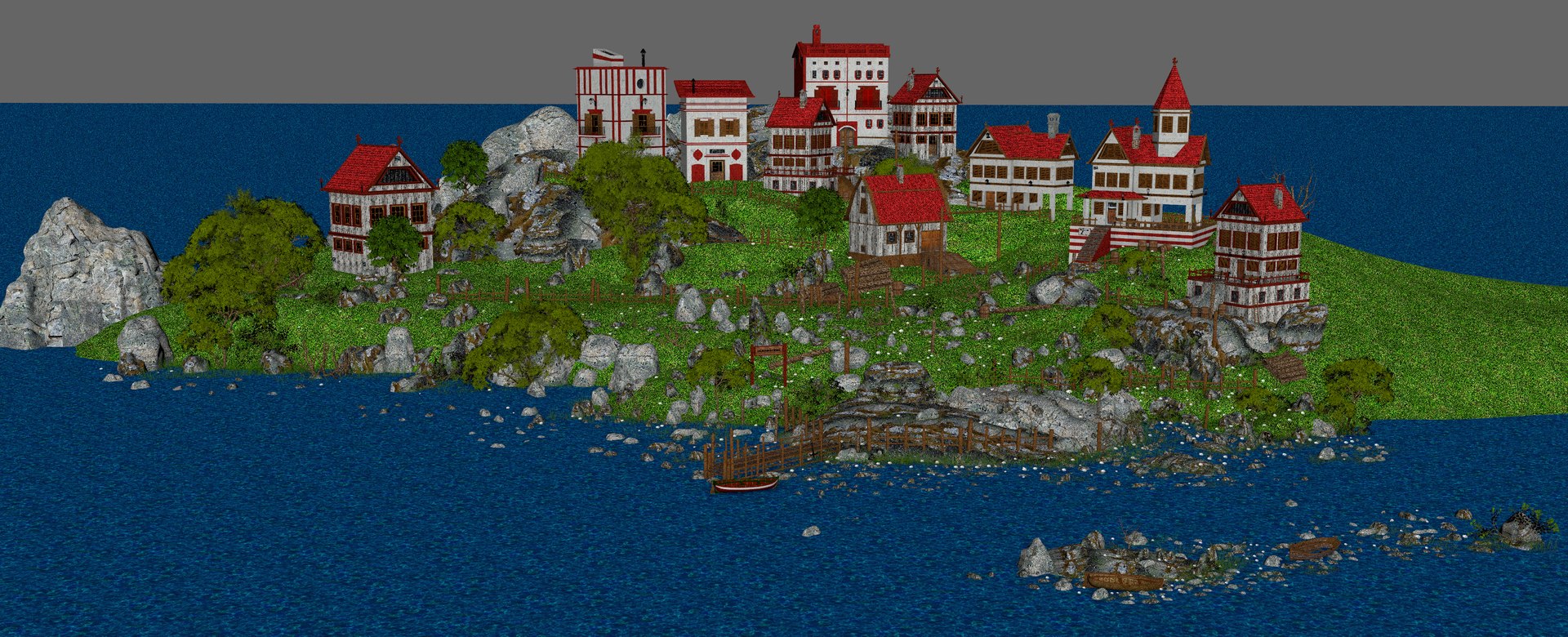 Village Environment 3D - TurboSquid 1415956