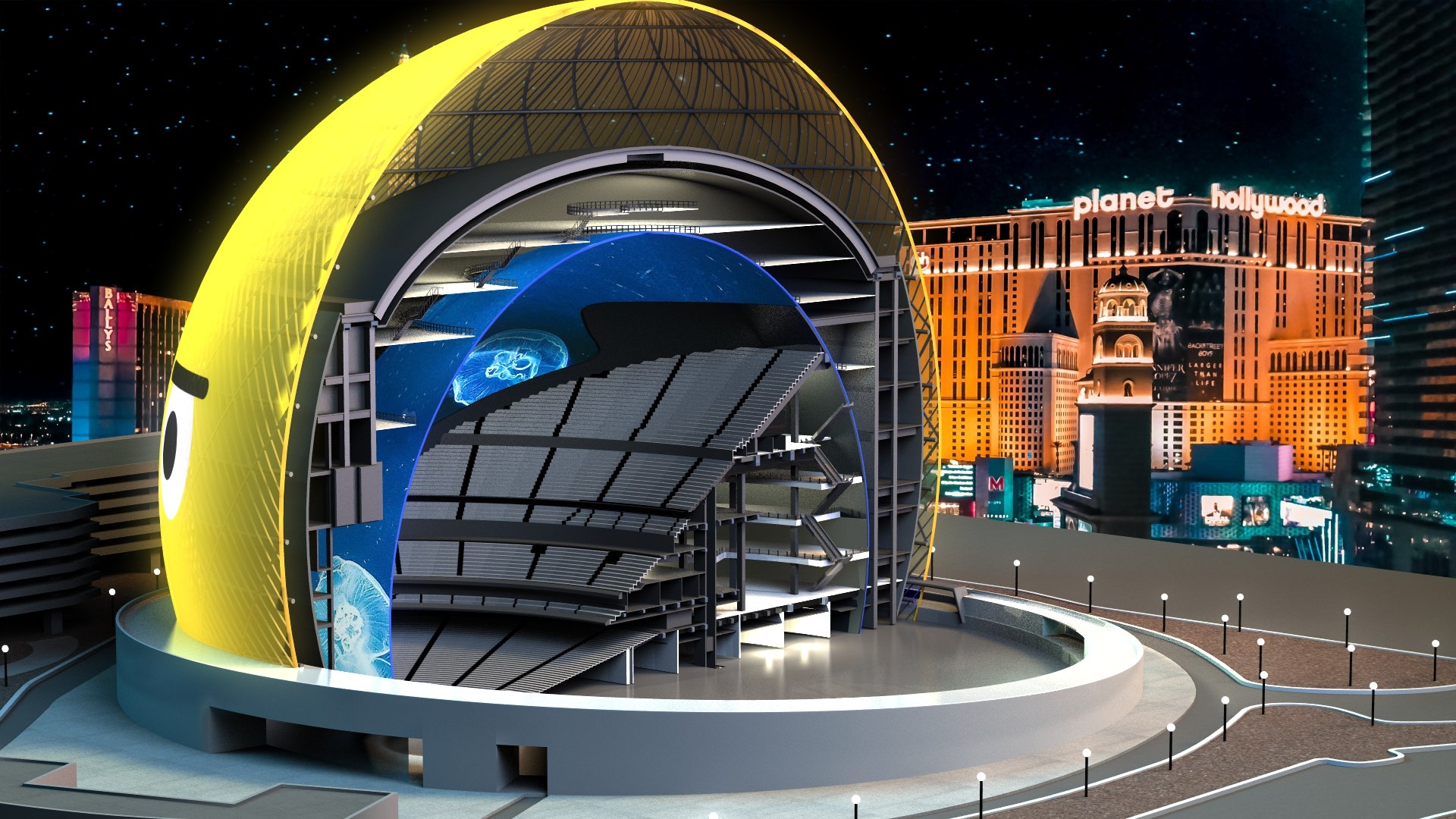 Sphere Of Las Vegas With Cutaway 3D - TurboSquid 2215948